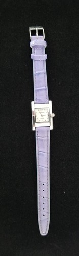 Charles Luke #1030 Silver Tone Watch Purple Faux Leather 6" to 7" New ...