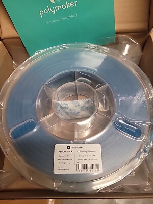 POLYMAKER POLYLITE PLA 3D PRINTING FILAMENT TRANSLUCENT BLUE | eBay