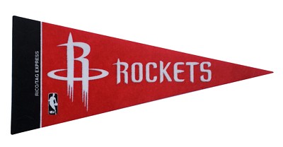 Houston Rockets NBA Mini Pennant 9"x4", New, Felt, Made in USA, banner ...