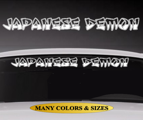 Japanese Demon Windshield Decal Car Sticker Banner JDM Vinyl Graphic ...