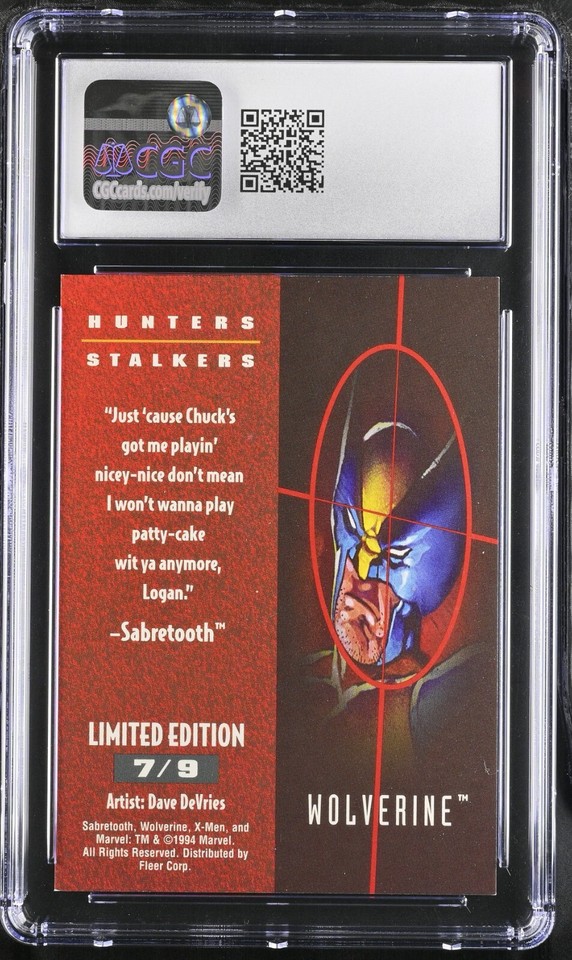 1995 Fleer Ultra X-Men Wolverine Hunters & Stalkers Gold CGC 8.5 | eBay