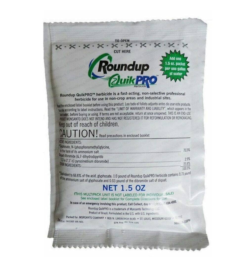 Roundup QuickPRO 3 Boxes- Makes 15 Gallons 73.3% Glyphosate Weed Root Killer | eBay