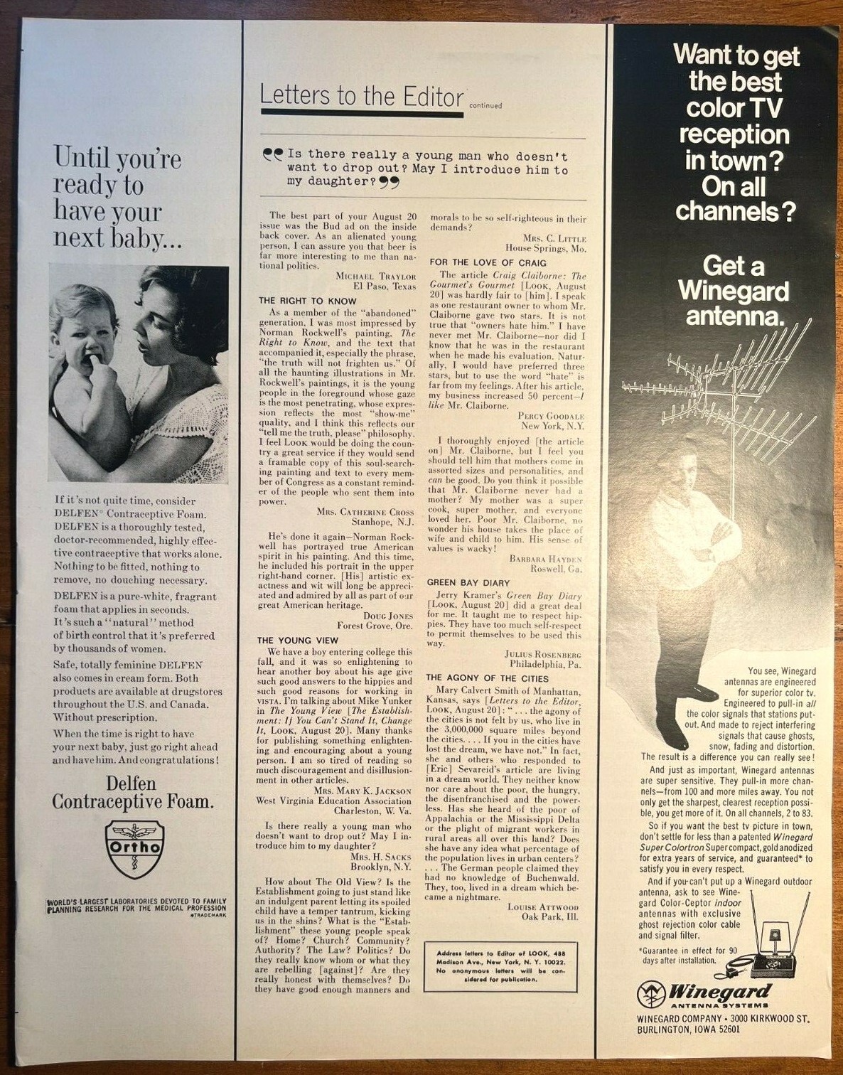 1968 Delfen Contraceptive Foam & Winegard Reception Antenna Systems ...