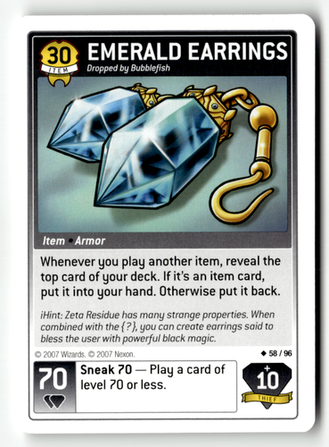 Maplestory TCGi - Emerald Earrings - SET 1 - Wizards | eBay