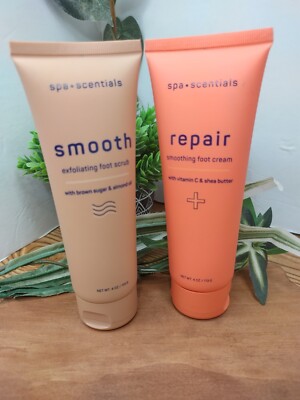Spa Scentials Repair Pedi Smoothing Foot Scrub & Foot Cream | eBay