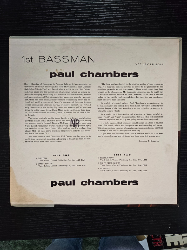Paul Chambers – 1st Bassman 1960 Vee Jay Yusef Lateef Curtis Fuller ...