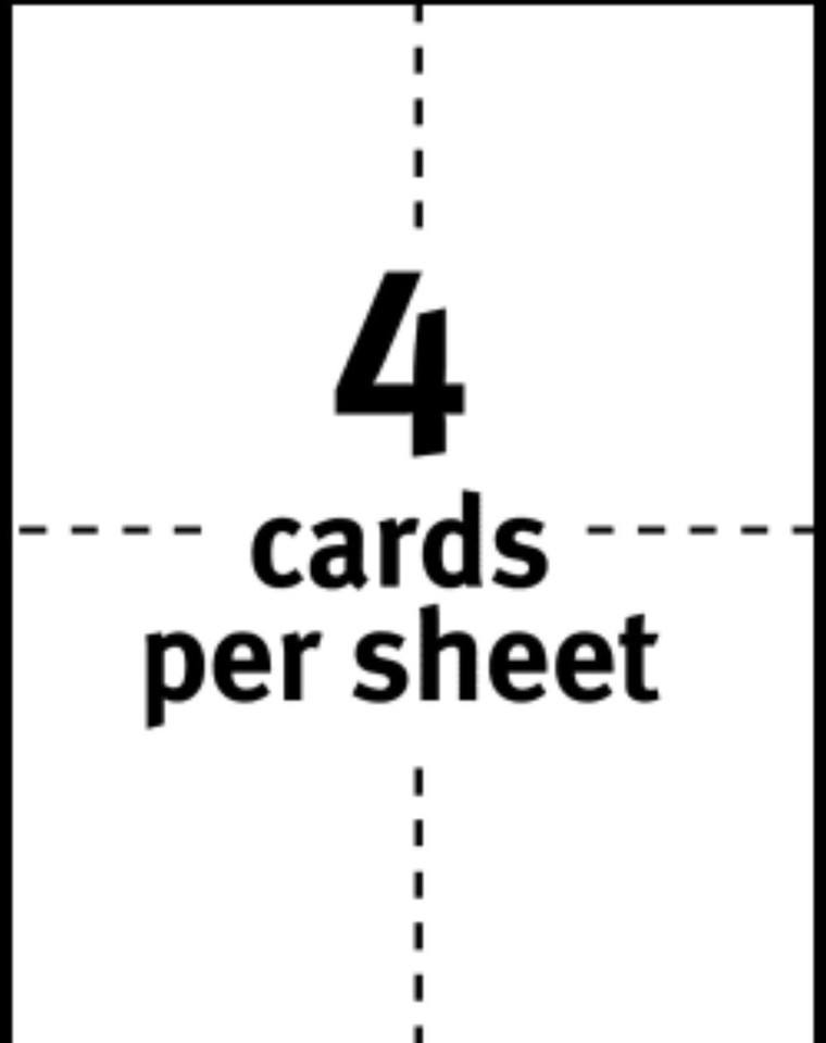 20 Avery 3381/5689/8387 White Postcards 4 1/4”x5 1/2”Meets US Postal ...