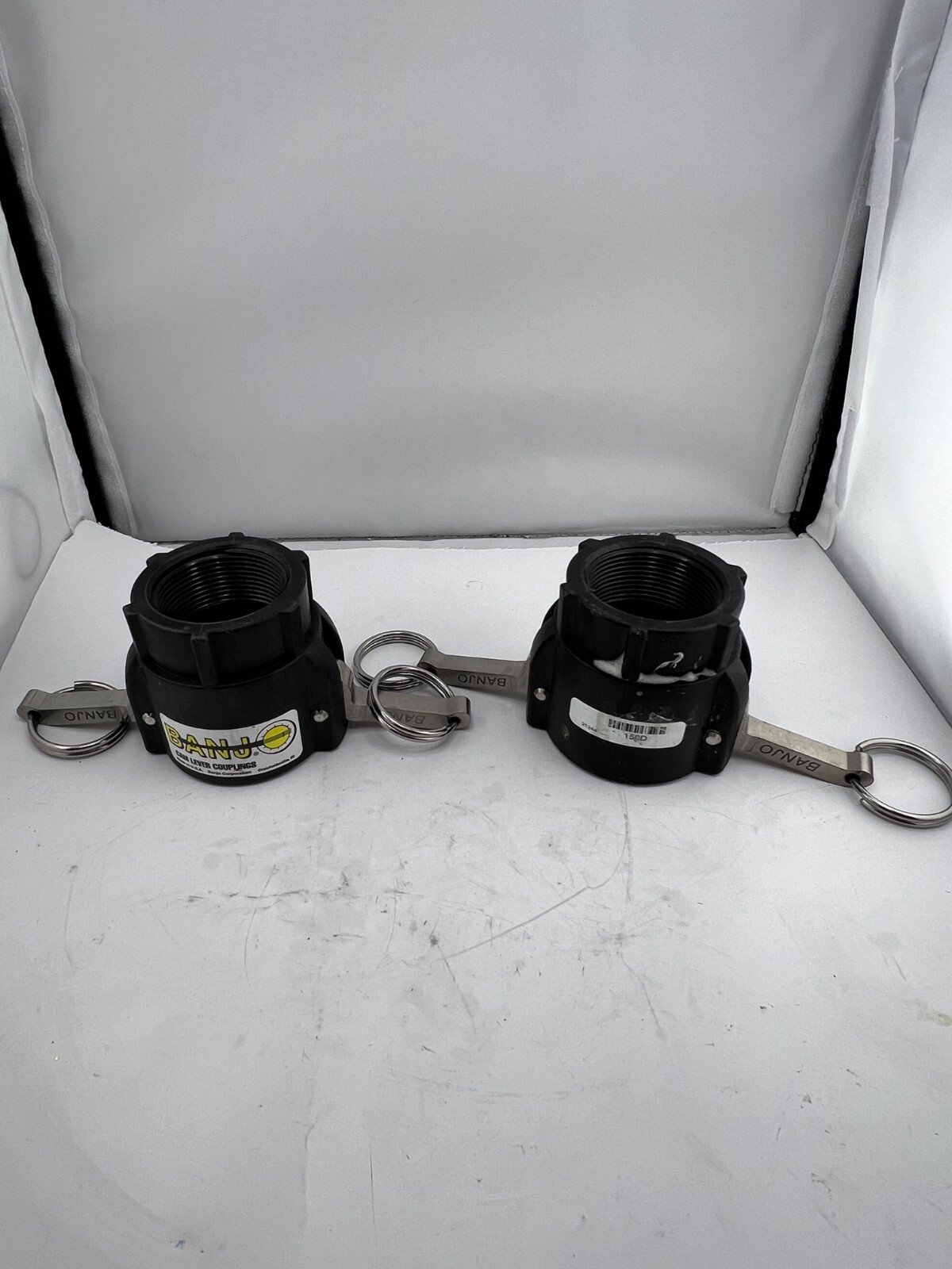 QTY 2 BANJO 150D 1-1/2" Female Coupler X 1-1/2" Female Thread Poly Cam ...