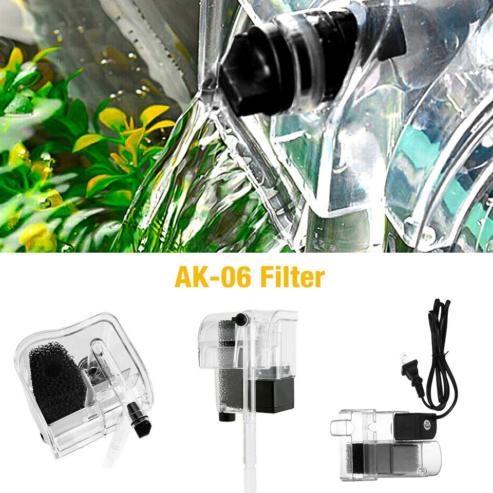 Aquarium Fish Tank Mini Waterfall Hang On External Oxygen Pump Water ...
