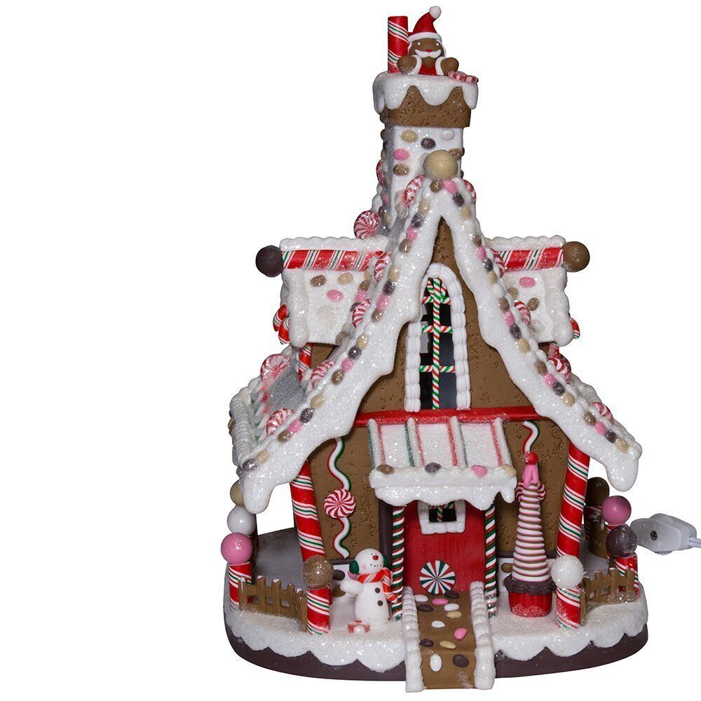 Claydough Gingerbread House Lighted Christmas Building Figurine J3628 ...