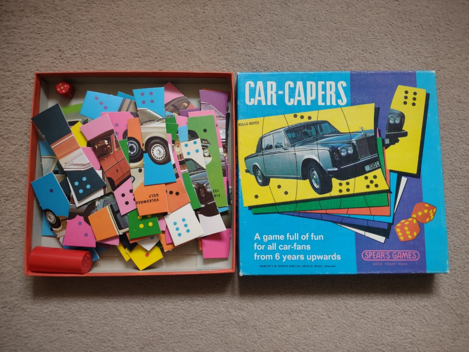 Vintage 1970s Car Capers Board Game Complete - Spear's Games, Jigsaw ...