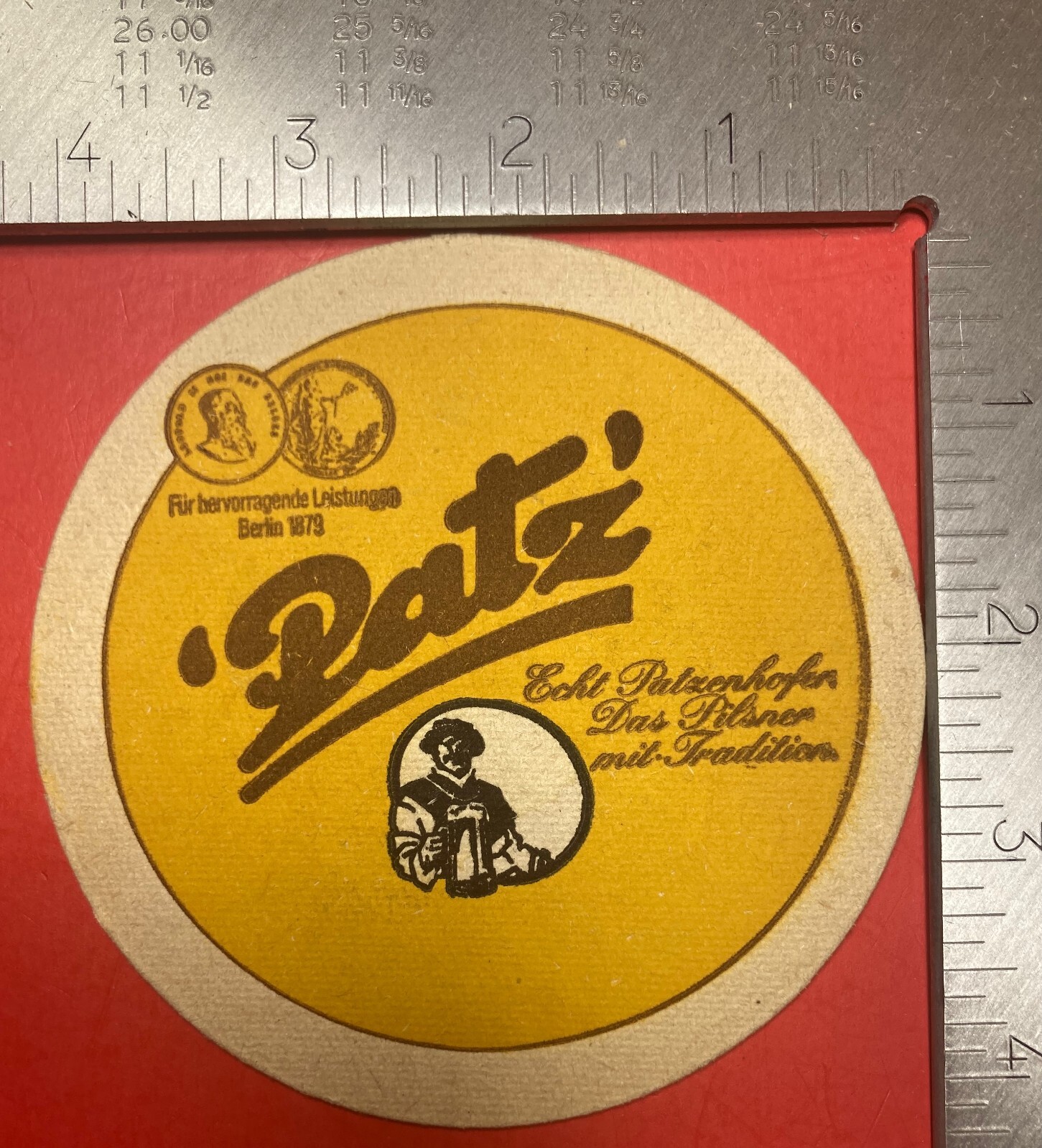 SCHULTHEISS. PATZ PILS 4.2 INCH ROUND BEER COASTER RARE. VINTAGE | eBay