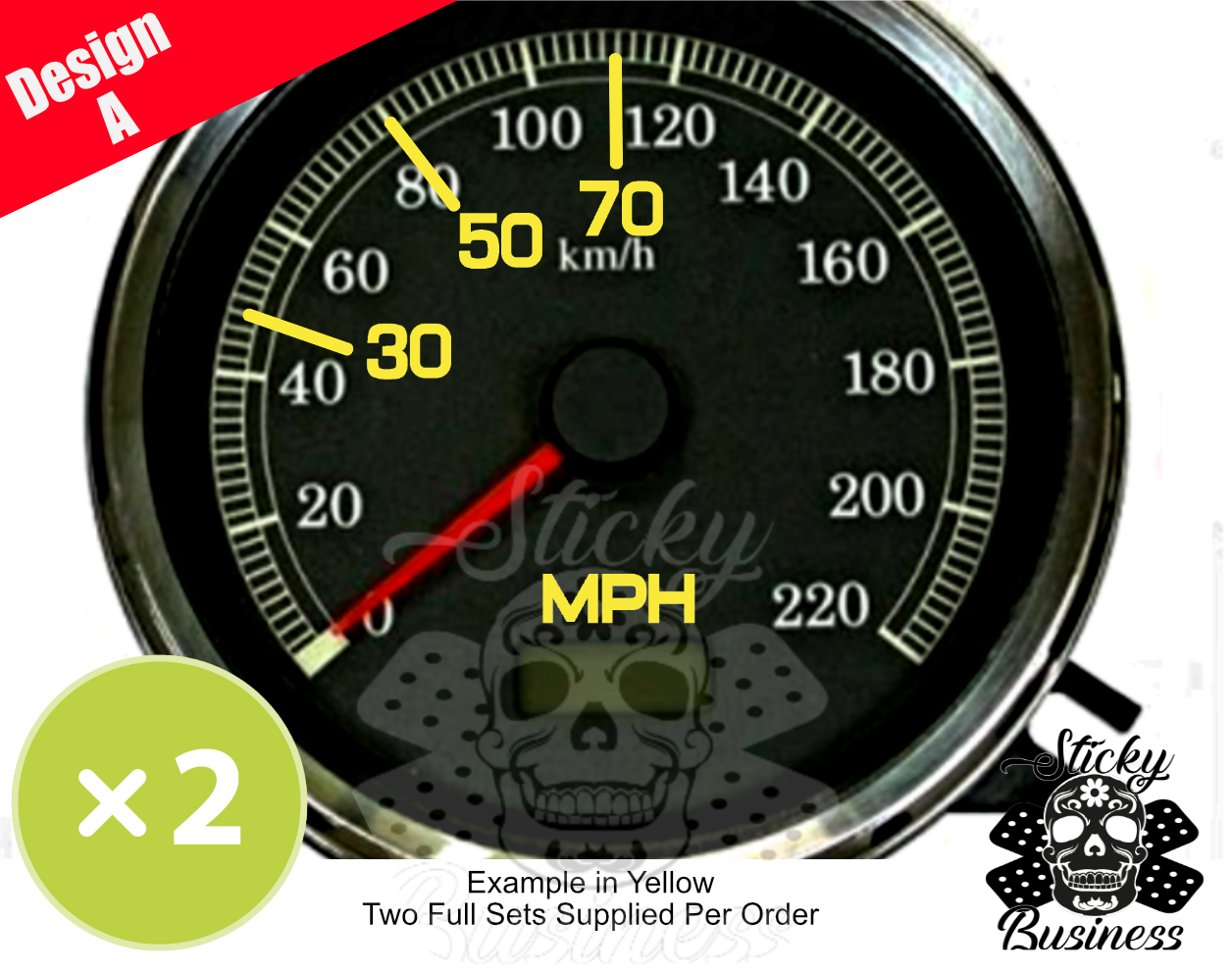 MPH Conversion stickers for KPH speedo Motorbike Car Truck Grey Import ...