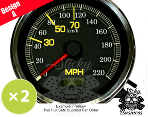 MPH Conversion stickers for KPH speedo Motorbike Car Truck Grey Import ...