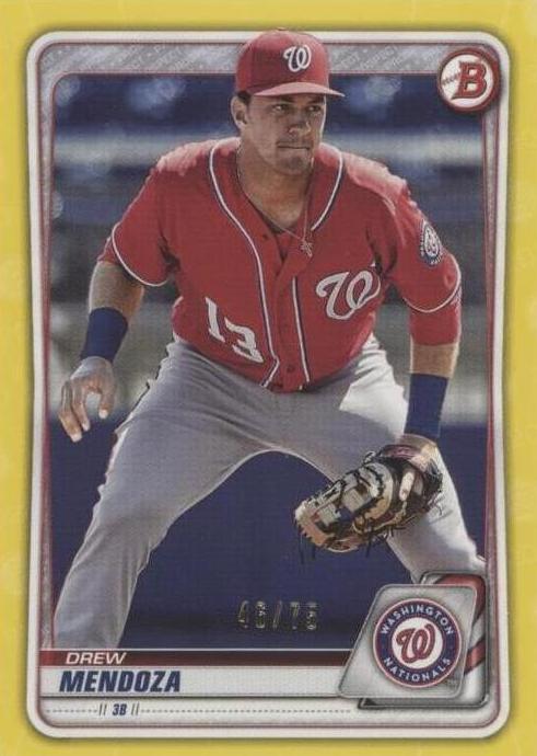 2020 Bowman - Prospects Drew Mendoza #BP-71 Yellow /75 (RC) for sale ...