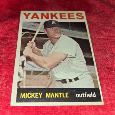 1964 TOPPS #50 MICKEY MANTLE LOWER GRADE NICE CORNERS NICE EYE APPEAL ...