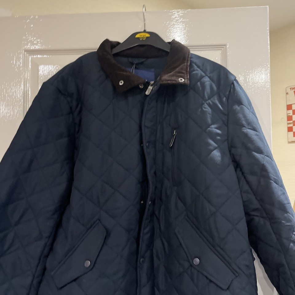 Feraud Men’s Navy Quilted Jacket XX-L RRP £249.99 | eBay UK