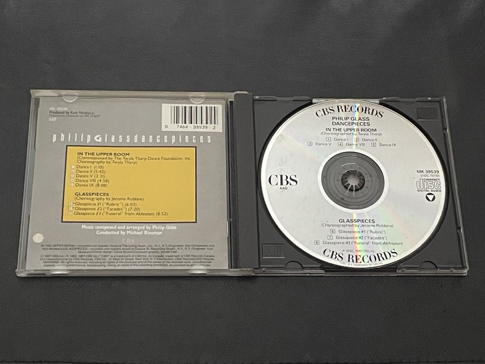 PHILIP GLASS - Dancepieces - CD CBS 39539 - 1987 Electronic Modern ...