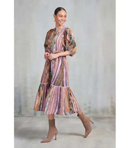 NWT RO'S GARDEN ANTHROPOLOGIE Flirty Midi Dress Argentina Print XL $220 ...