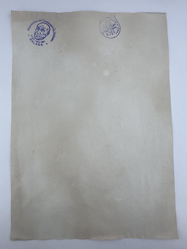 Pablo Picasso COA Art Painting Original Drawing Vintage Paper Signed | eBay