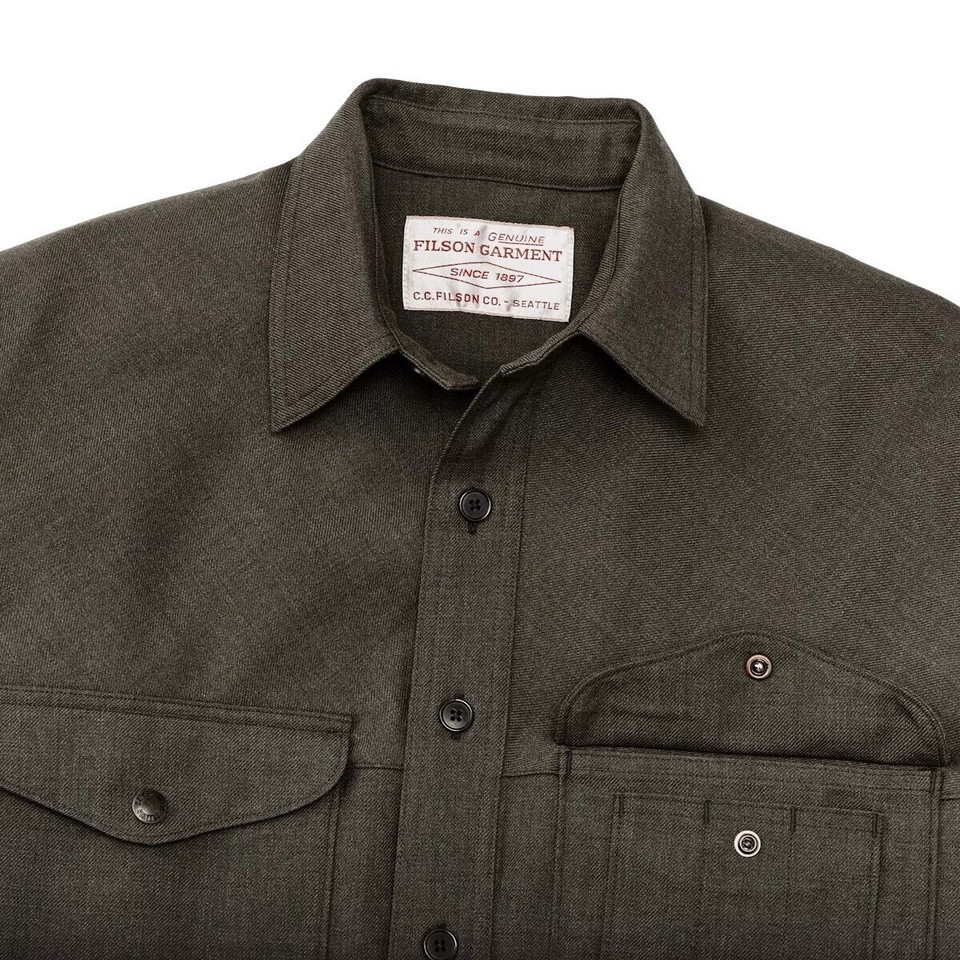 Filson Forestry Cloth Cruising Shirt 20263529 Forest Green Heather ...