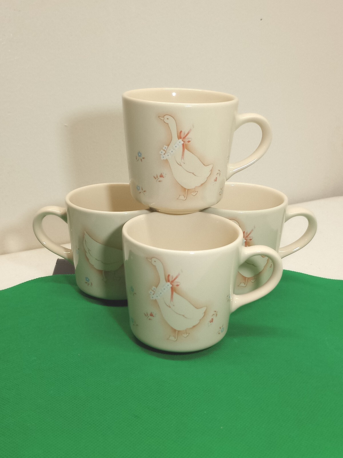 Corning Corelle Country Promenade Coffee Tea Cup Mug Goose USA Set Of 4 ...