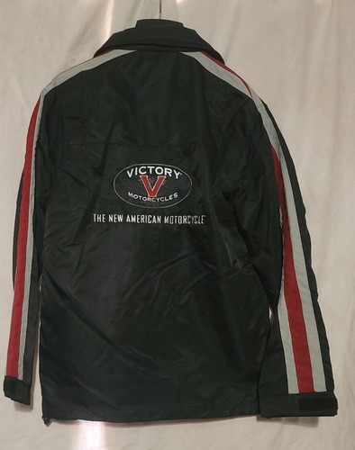 Victory Motorcycle Jacket Black Zip Up windbreaker MENS small | eBay