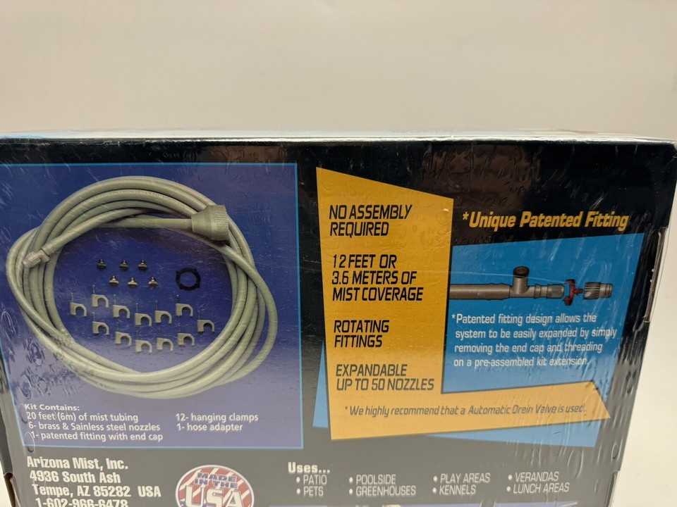 VINTAGE Orbit Arizona Mist 3/8" Misting Cooling System w/ Brass Nozzles ...