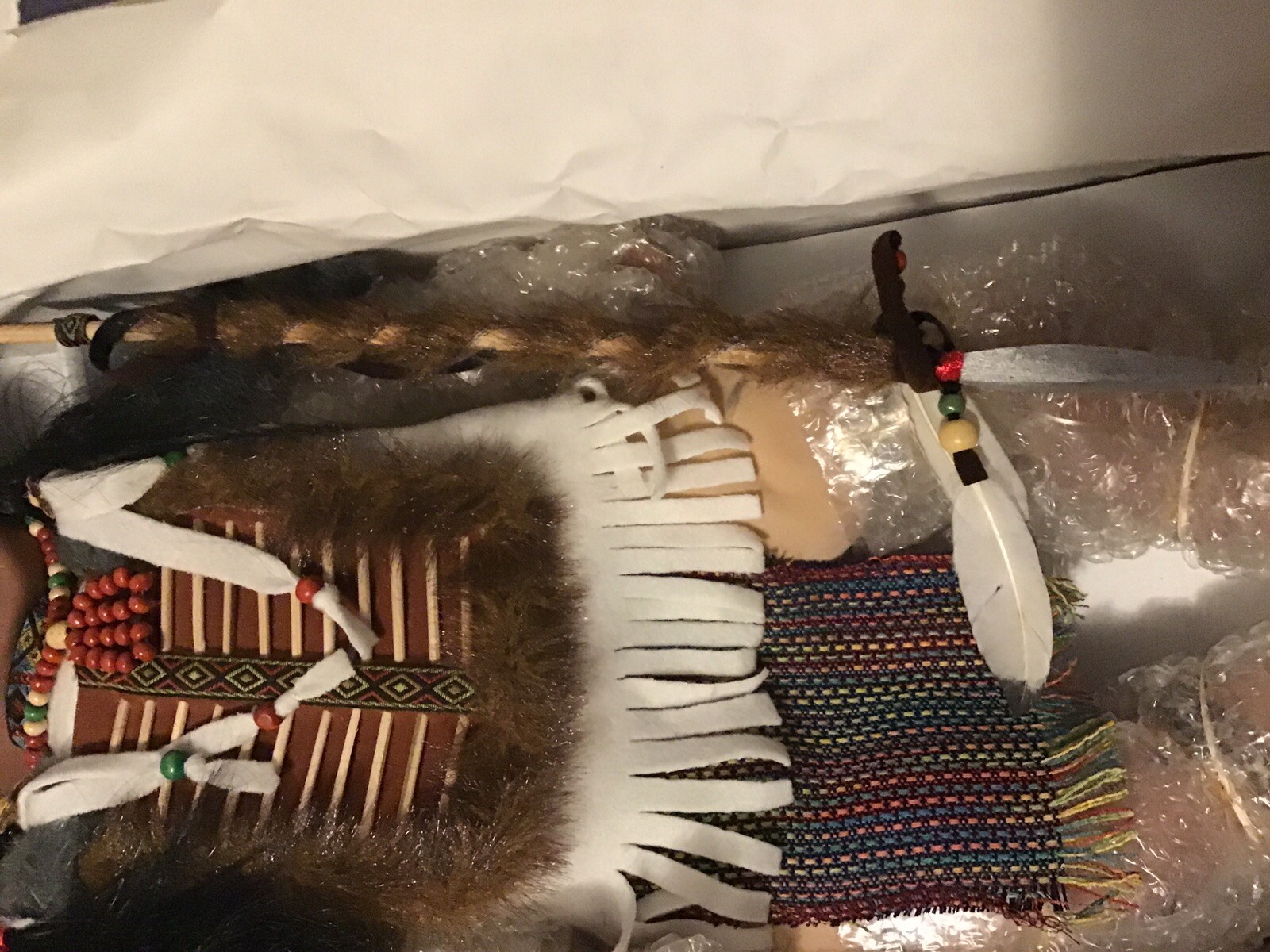 Vtg Cathay Collection Native American Indian Boy Porcelain Doll 20 ...