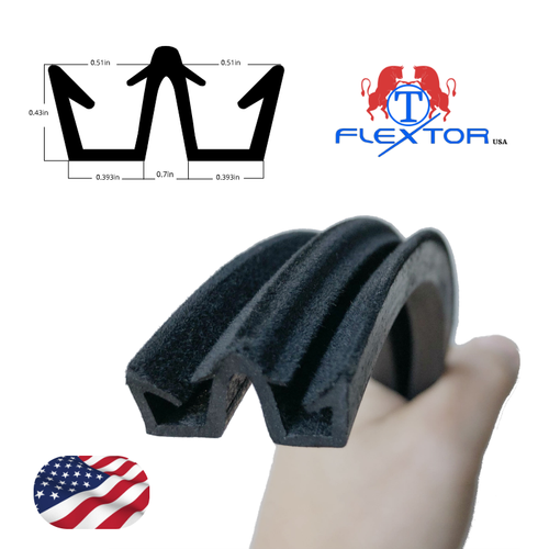 RV Bus Flexible Flocked Rubber Glass Run Universal Window channel Truck ...