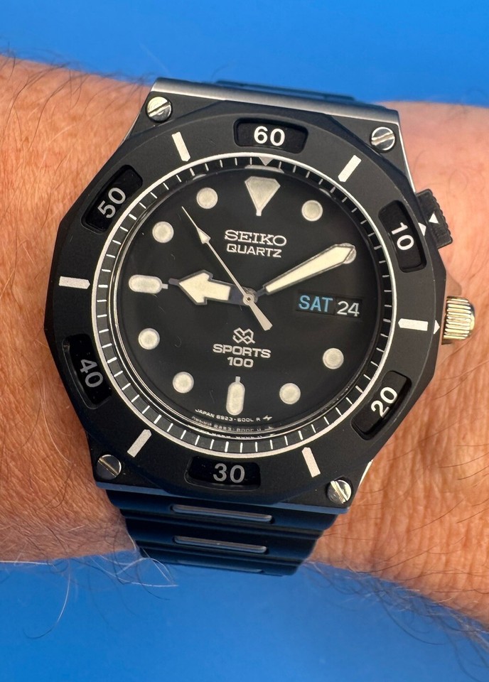 ULTRA RARE NOS! VTG SEIKO SQ 6923-6009 SQ Sports 100 Quartz PRISTINE | eBay