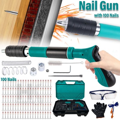 Handheld Powerful Concrete Nail Gun Air Nailer Wall Fastening Tool ...