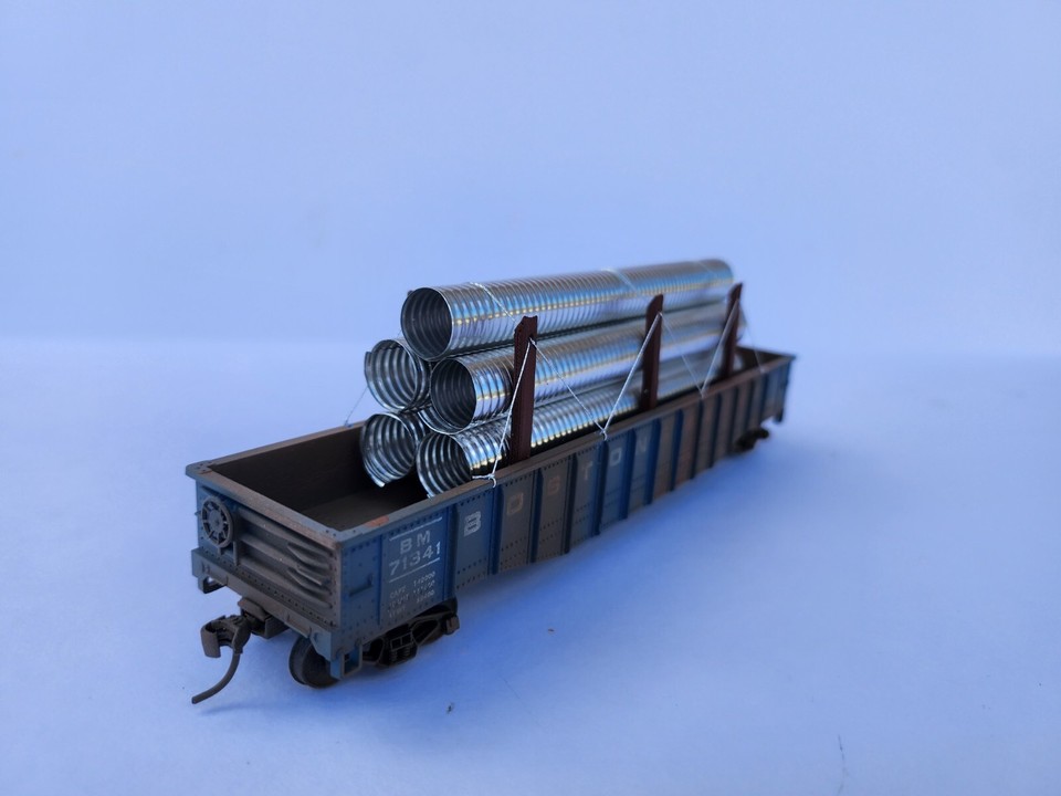 HO Scale Model Railroads & Trains - Culvert Pipe Load- Gondola | eBay