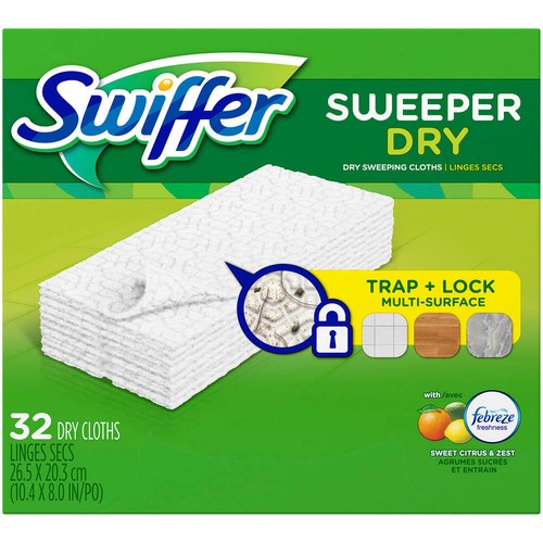 3x Swiffer Sweeper Dry Sweeping Cloth Refills Febreze Sweet Citrus ...