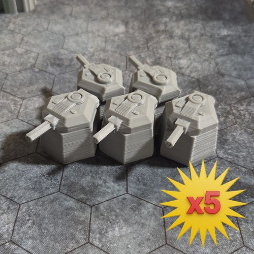 Battletech Turret Emplacement x5 Mechscale Miniature Figure | eBay