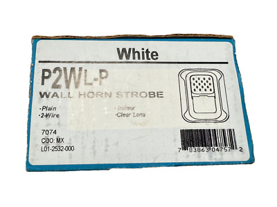 System Sensor P2WL-P Wall Horn Strobe Plain White (NEW IN BOX) | eBay