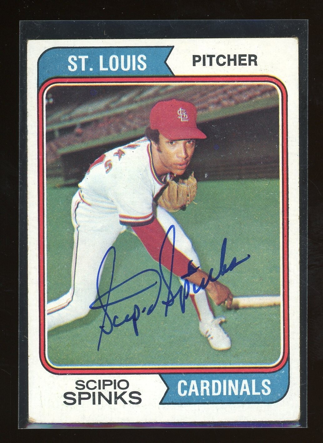 1974 Topps SCIPIO SPINKS Signed Card autograph AUTO ASTROS CARDINALS | eBay