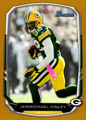 2013 Bowman GOLD BORDER SP JERMICHAEL FINLEY /75 - Green Bay Packers TE ...