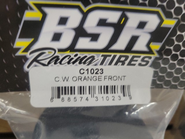 Johns BSR Racing Foam Dirt Oval Front Mounted Tires Orange Bxrc1023 for ...