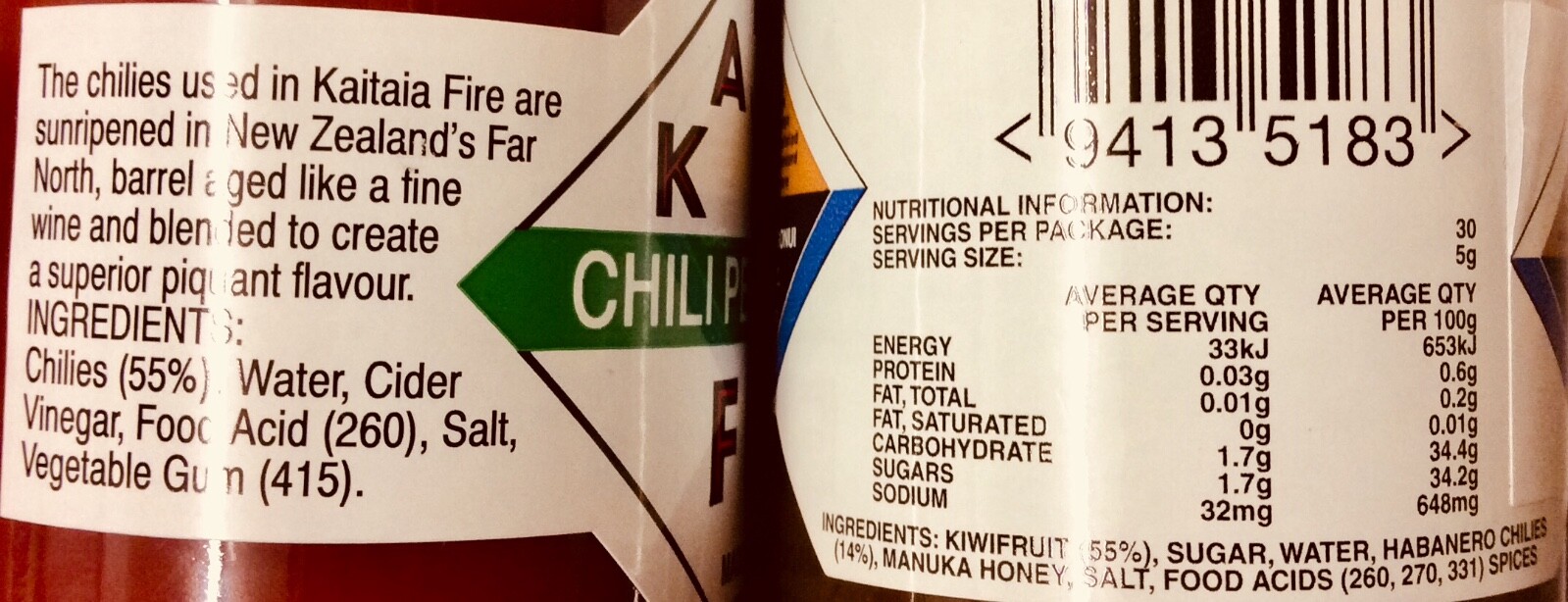 TWO NZ Kaitaia Fire Chili Pepper OR Waha Wera Kiwifruit & Habanero ...