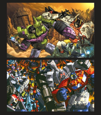 TRANSFORMERS SUPERION vs DEVASTATOR + OPTIMUS vs MEGATRON POSTER! 2 ...