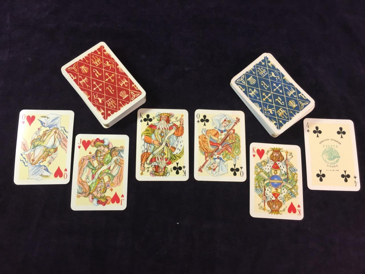 Box of 2 Decks Naipe De Lujos,Heraclio Fournier,Spain Fancy Playing ...