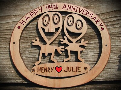 Wedding anniversary gift 44th marriage husband and wife names 44 years ...