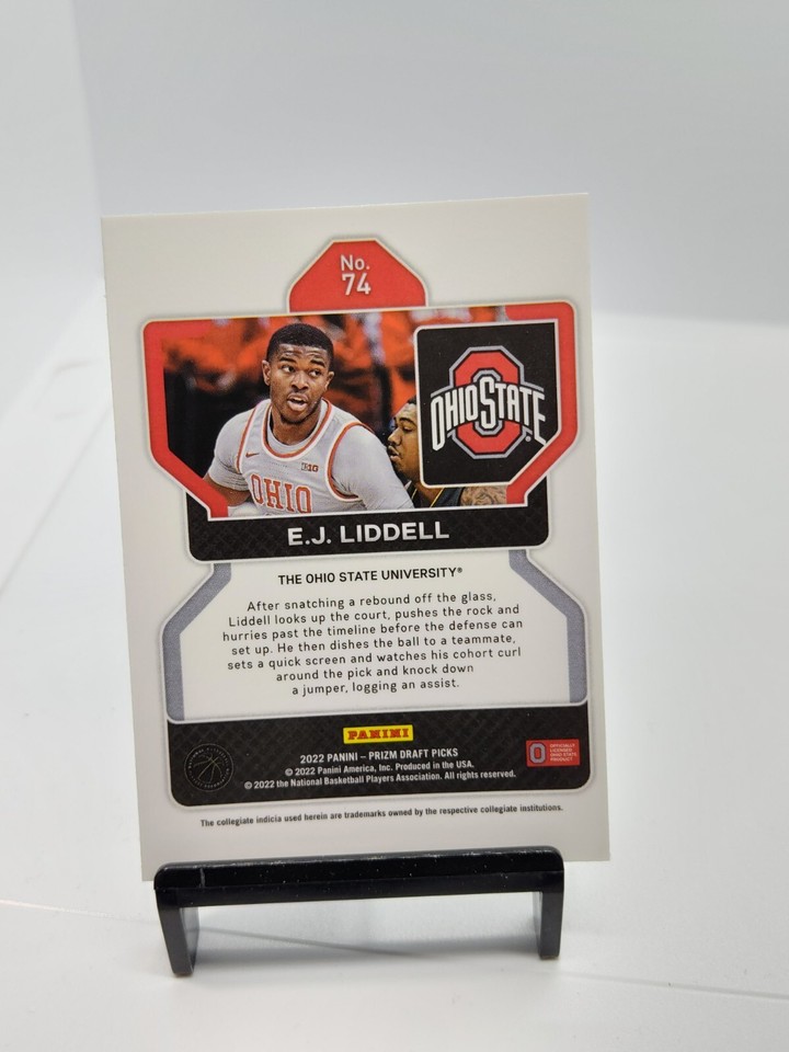 2022 Panini Prizm Draft Picks E.J. Liddell Rookie Ohio State #74 | eBay