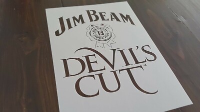 A4 JIM BEAM DEVILS CUT Stencil Template High Detailed Airbrush Craft ...