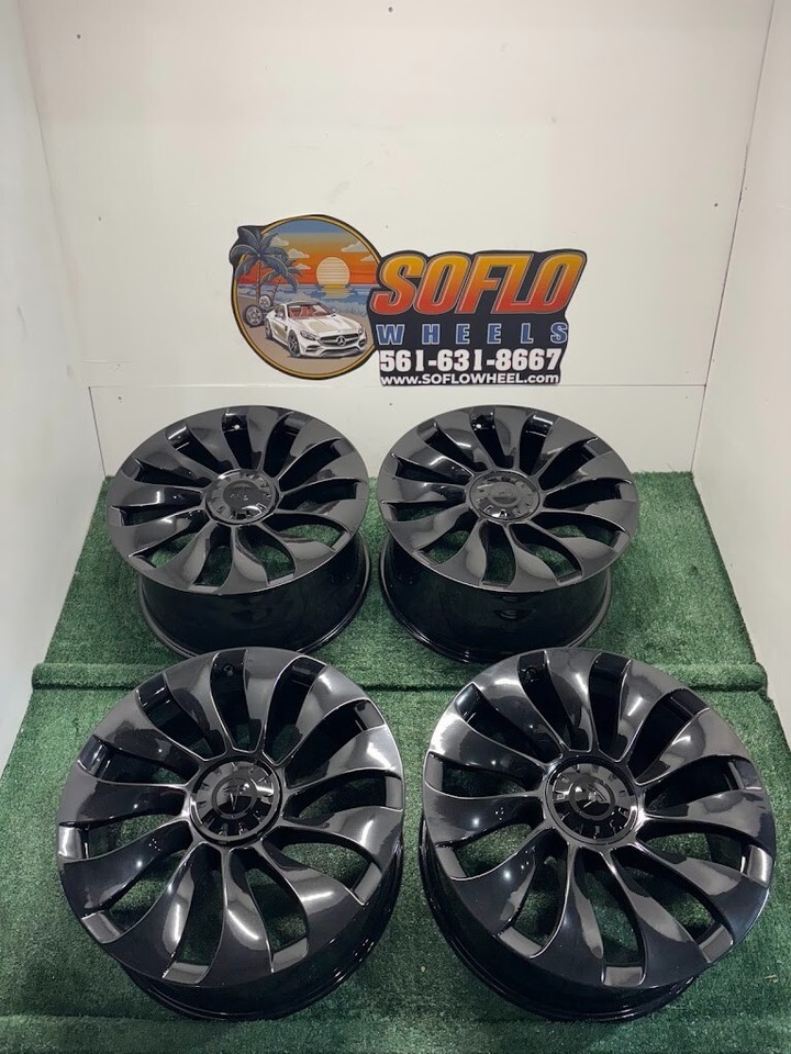 Set 21x9.5 Tesla Model Y Uberturbine 2020-2025 OEM Wheel Rim Non ...