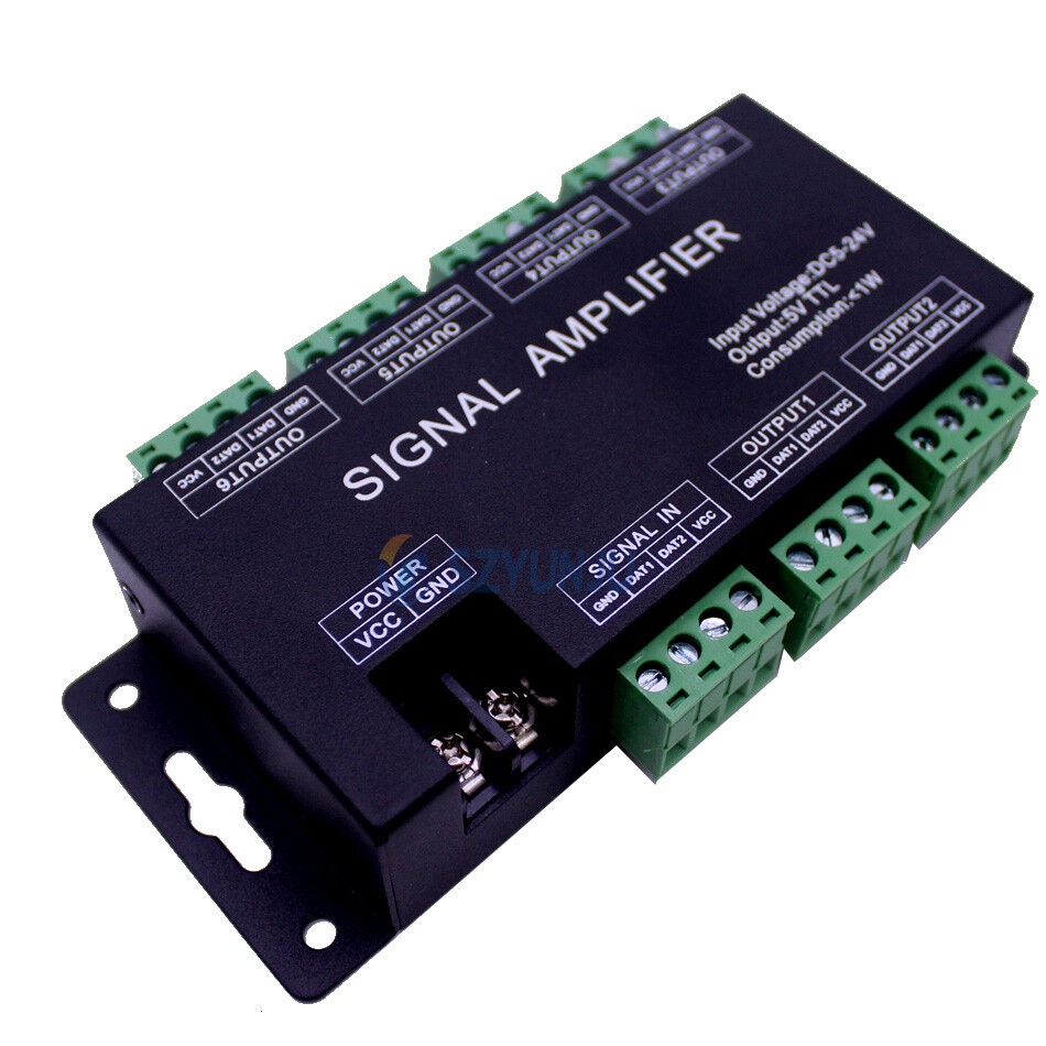5-24V 6 channels SPI signal synchronizer amplifier For WS2811 WS2812 ...