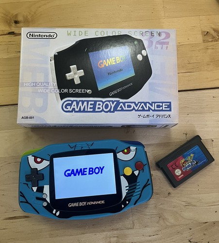 Backlit IPS Nintendo Gameboy Advance Blue Pokémon GBA Cartridge ...