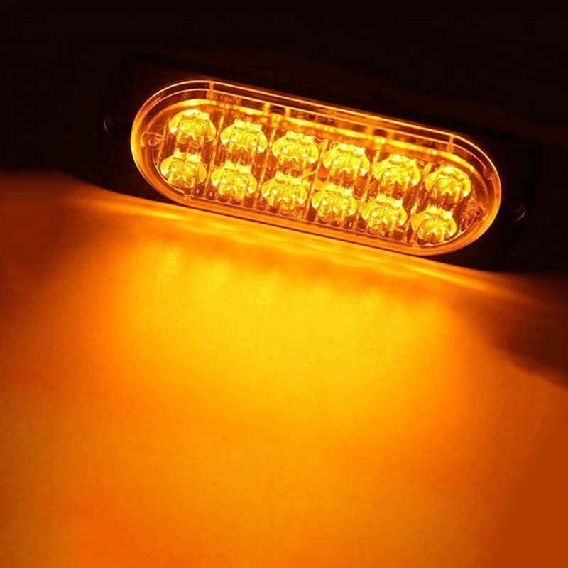 QUAD 12v Amber LED Side Light Marker Indicator for DAF SCANIA VOLVO ...