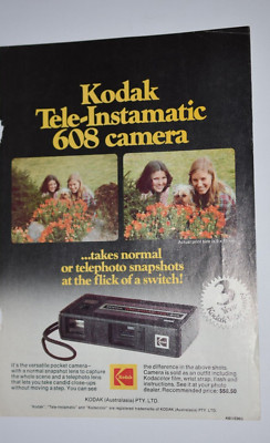 1979 Kodak Tele-Instamatic 608 camera Print Ad Photography Advert | eBay